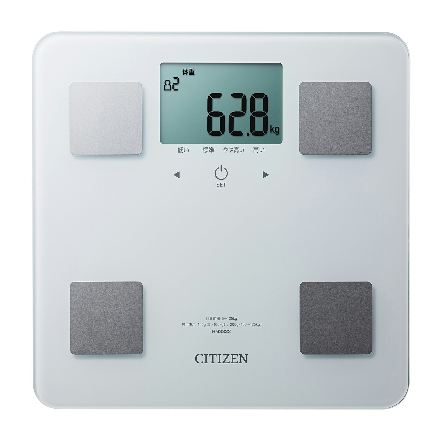 【病院専用商品】シチズン　体組成計 HMS323-WH(ホワイト)品番 24-9855-00--1入り 医療機器対象外 ●コード番号　00886721 定価\6000 JAN 4562191602679 ●商品説明 ●スリムなボディにベーシ...