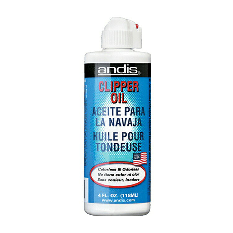 andis アンディス 12501 クリッパーオイル 118ml■　商品説明クリッパーオイルは、クリッパーやブレードの錆や腐食を防ぎます。 すべてのバリカンの刃にご使用いただけます。 また、ハサミにもご使用いただけます。 無香料。 刃の掃除...