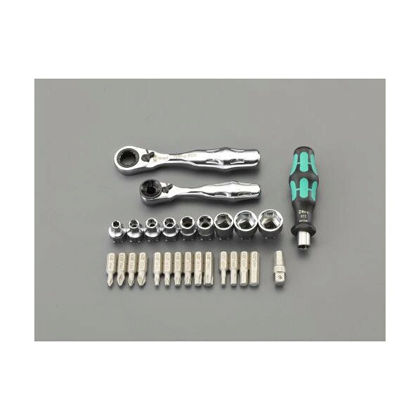 特徴 ●ミニビットラチェットハンドル(六角対辺1/4”)…87mm ●ミニソケットラチェットハンドル…107mm ●ミニドライバーハンドル…78mm ●(1/4”)ソケットアダプター ●(1/4”)ソケット(6角)…4.0・5.0・5.5・...