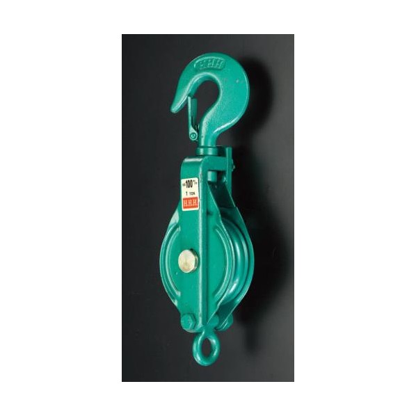 特徴 ●メーカー…スリーエッチ ●型番…75×1S ●材質…スチール ●車径…75mm ●使用荷重…0.5t ●使用ロープ径…〜10mm ●全長…300mm ●重量…1.7kg ●フック口開き…24mm ●べケット付 ●1車 ●スナッチタイ...