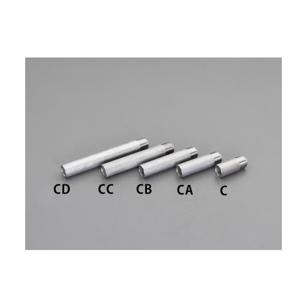 特徴 ●ねじ径:R2” ●全長:150mm ●使用温度:220℃ ●最高圧力:2MPa ●材質:SUS304(SUS304TP) ●コード品番:EA469CD-20A EA469CD20A