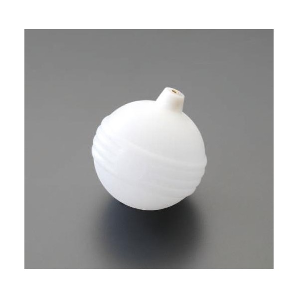 特徴 ●材質:ポリエチレン ●最高使用温度:50℃ ●球径:95mm ●取付ねじ:W1/4 ●コード品番:EA472AC-11 浮き玉 浮玉 仕様 サイズ 95mm/W1/4 EA472AC11