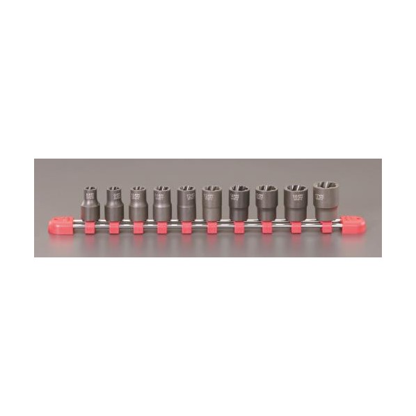 特徴 ●外径(mm)…14.5 ●全長(L;mm)…32 ●適合サイズ…9mm ●右ねじ専用 ●ツイスト形状の歯が損傷したボルトやナットにかみ込み、簡単に取り外しができます。 ●材質…工具鋼 ●差込角…3/8" 仕様 重量 46g 入数 1...