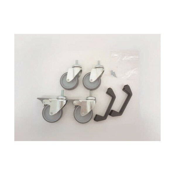 特徴 ●ハンドル全長…140mm ●キャスター径…φ70mm ●キャスター取付ねじサイズ…M10×P1.5 ●EA661CB-100、CD-100用ハンドル（2個）・キャスター（4個） ●ラバーキャスター（4個のうち2個はストッパー付） E...