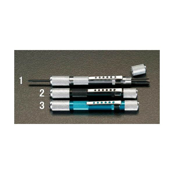 特徴 ●ドライバーホルダー ●(＋)ドライバービット:＃0・＃00 ●(‐)ドライバービット:1.6mm・2.0mm・2.4mm ●全長:125mm(ビット装着時) ●ホルダー内にビットが収納できます。 ●ホルダーサイズ:直径11×97mm...