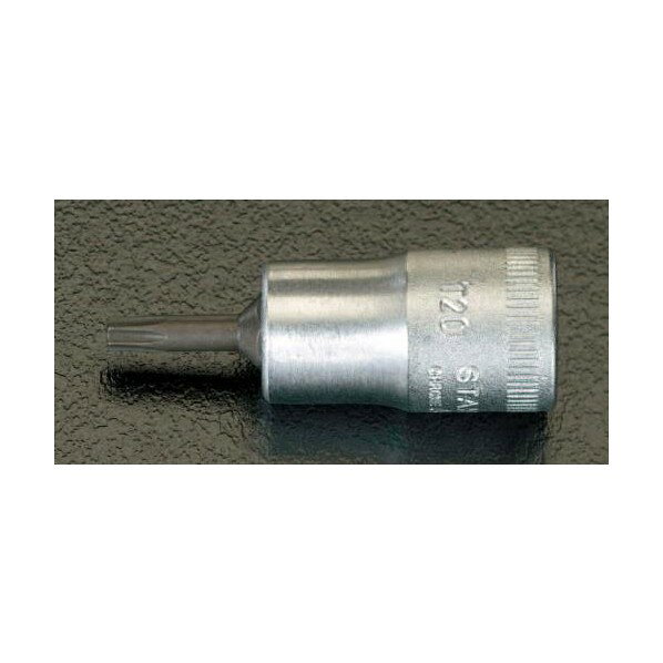 特徴 ●差込角…3/8” ●サイズ…T25 先端外形寸法(mm):4.4 全長(L1;mm):49 軸長(L2;mm):17 ソケット部外径(d;mm):17.8 ●ねじサイズ…M4.5-5 ●重量…46g ●側面ローレット加工 ●頑丈な圧...