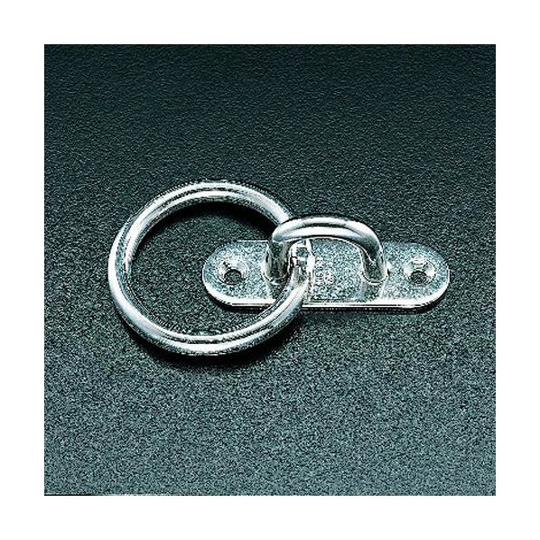特徴 ●材質:SUS304 ●リング線径:8mm ●リング内径:50mm ●プレートサイズ:26×80mm ●穴径:5.2mm ●使用荷重:30kg ●コード品番:EA638DF-8 EA638DF8