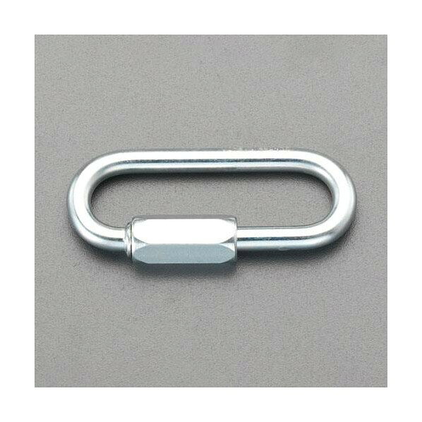 特徴 ●材質:スチール(亜鉛メッキ) ●線径:6mm ●内寸:58.5×14.5mm ●口の開き:14.5mm ●使用荷重:350kg ●コード品番:EA638HD-6 仕様 サイズ 58.5×14.5×6mm EA638HD6