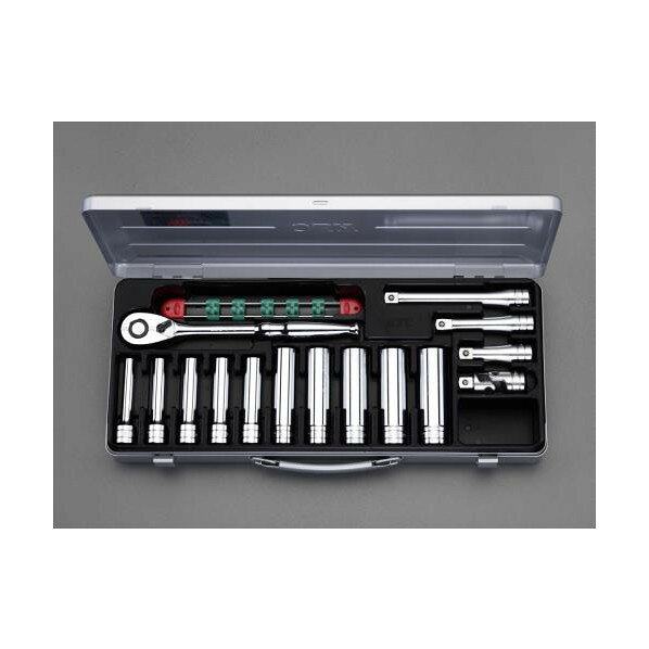 特徴 ●メーカー…京都機械工具（KTC） ●型番…TB4L10X ●セット内容…15点 ●差込角…1/2” ●ディープソケット(6角) S:8mm、D1:12mm、D2:22mm、H:9mm、L:90mm、l:74mm S:10mm、D1:...