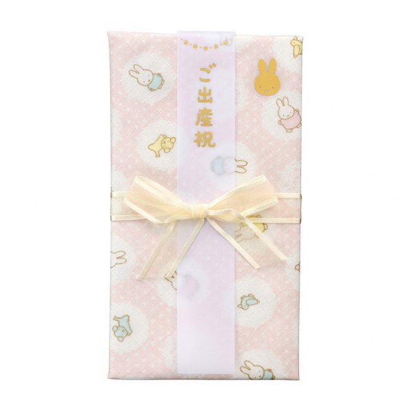 特徴 子育ての必需品であるガーゼハンカチを使用した金封。 お祝いとして差し上げた後は、捨てずにハンカチとして使って頂くことが出来ます。 ベビー向けのふんわりとした色合いとオフホワイトのリボンが、ミッフィーらしいやさしい雰囲気を醸し出します。...