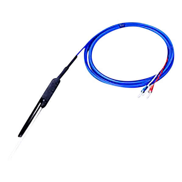 特徴 ●型番:FK100 ●温度範囲:0〜200℃ ●シース部サイズ:φ3.2×100mm(SUSのみの太さです。 テフロン被覆後はφ3.6mmです。 ) ●リード線長:2m ●リード線端末部:圧着Y端子 ●シース部材質:ステンレス(SUS...