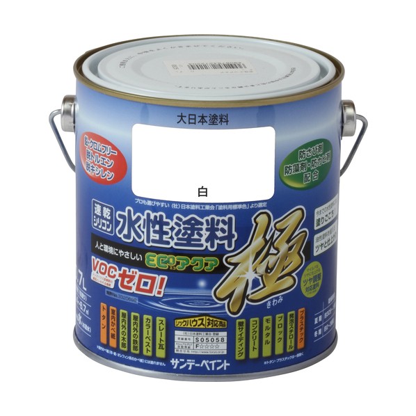 特徴 ●特徴: 鉛、クロムなどの有害な物質を使用していない塗料。 シリコン樹脂と異層構造樹脂配合で、汚れにくく耐久性にも優れた高性能塗料。 酸性雨や酸性雪・排気ガス・塩害に強い塗料。 エナメル調の美しいつや有りに仕上がります。 別売りの「ツ...