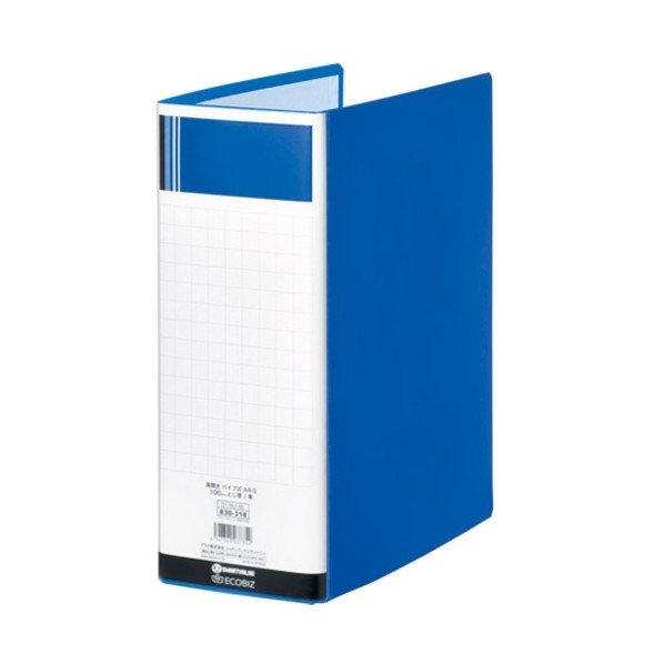 特徴 ■特徴 左右どちらからでも書類を入れることのできる両開きとじ具のパイプ式ファイルです。 インデックスは付いておりません。 ■材質 表紙：オレフィンペーパー貼 仕様 入数 10点 D179J10BL