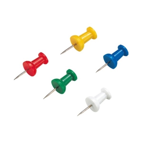 特徴 ■特徴 ●抜けにくい釘式針 ●JOINTEXオリジナル ●SMARTVALUEスマートバリュー ■仕様 ●針足：約10mm ●1箱入数：100本 ●色：5色（赤・白・黄・青・緑×各20個） ●材質：針/スチール、ヘッド部/ポリスチレン...
