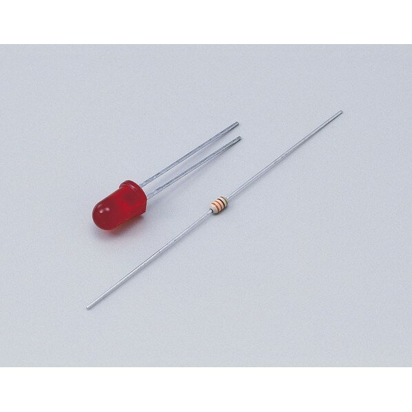 特徴 ●定格電流:25mA ●動作温度:-20℃〜+75℃ ●3〜6V用抵抗(330Ω)付 ●φ5mm ●入数:5個 ●カラー:レッド 仕様 サイズ 5mm カラー 赤 入数 1個 HKLED5H(R)