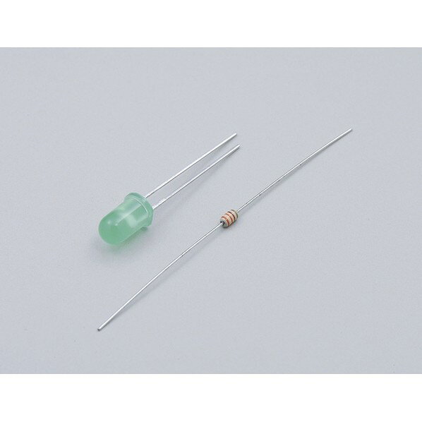 特徴 ●定格電流:25mA ●動作温度:-20℃〜+75℃ ●3〜6V用抵抗(330Ω)付 ●φ5mm ●入数:5個 ●カラー:グリーン 仕様 サイズ 5mm カラー 緑 入数 1個 HKLED5H(G)