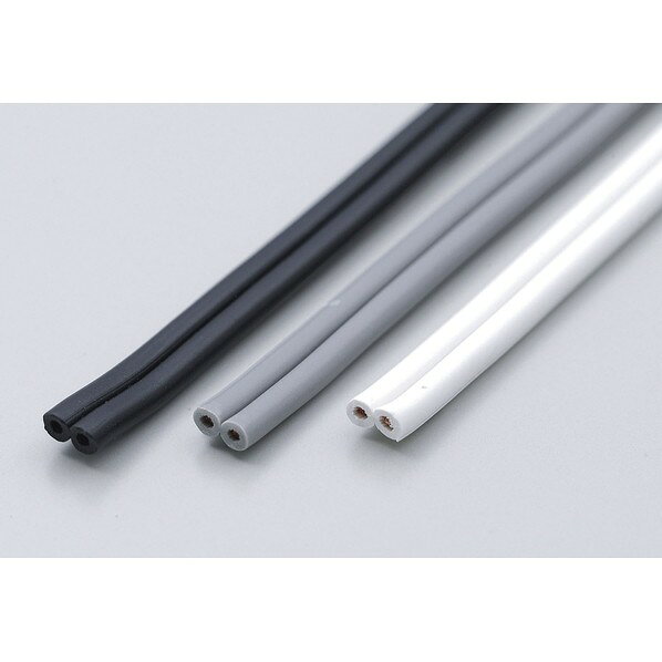 特徴 ●平型ビニールコード ●定格:300V 12A ●全長:20m ●導体:1.25mm2(0.18mm×50本) ●パッケージ:ラップ巻き ●耐水性・耐熱性・柔軟性・加工性に優れています。 ●電気スタンド、扇風機などの補修・延長コードな...