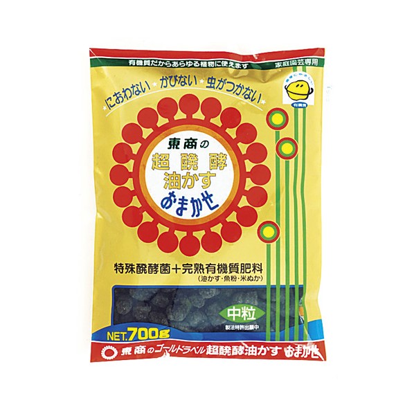 特徴 ? 有機質肥料の良いとこ取り、業界初のにおわない・かびない・虫がつかない醗酵油かす有機質肥料です。 ?用途: 有機質肥料ですのであらゆる植物に使える。 ?機能: ●油かす・魚粉・米ぬかなど花・葉・根に効く栄養がいっぱいです。 におわな...