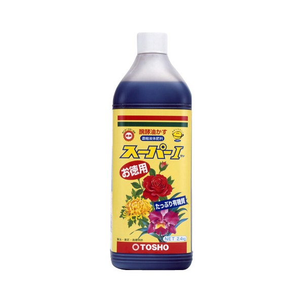 特徴 精選された有機質原料（油かす・骨粉・魚粉など）を 東商独自の特殊醗酵菌により醗酵させ液体化しました 山野草や盆栽や東洋蘭など肥培管理が難しい植物でも使いやすい天然原料主体の液体肥料です 花付きや野菜の味を良くする中・微量要素やビタミン...