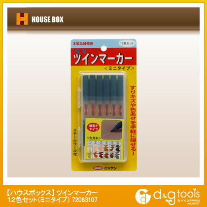 特徴 すり傷や色あせを手軽に隠せる。 補修箇所の途切れてしまった木目描きや補色に使用します。 ツインマーカー6本(12色)組です。 成分:アルコール、染料、合成樹脂使用前に目立たない所でお試しください。 素材によっては着色の度合が異なります...