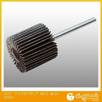 特徴 サンドペーパーの研磨力と適度な弾性で対象物をなめらかに磨きます。 金属・木材のみがき、仕上げ研磨、サビ落とし、塗装前の研磨。 超小径サイズのため細やかな部分の研磨に最適です。 ●軸径:3mm。 ●サイズ:20mm径×20mm。 ●粒度...