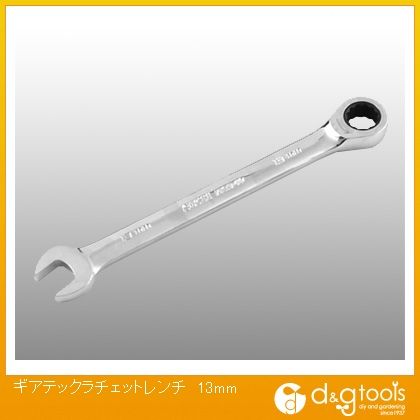 特徴 細やかな動きで、より狭い場所での作業が可能です。 六角ボルト・ナットの締付け、緩め作業。 レンチの振り幅の制限されたより狭い場所でも作業性抜群です。 本締めが可能です。 ●サイズ:13mm。 ●ギア数:72山(送り角度5度)。 ●クロ...