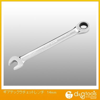 特徴 細やかな動きで、より狭い場所での作業が可能です。 六角ボルト・ナットの締付け、緩め作業。 レンチの振り幅の制限されたより狭い場所でも作業性抜群です。 本締めが可能です。 ●サイズ:14mm。 ●ギア数:72山(送り角度5度)。 ●クロ...