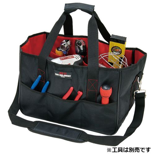 特徴 プロ仕様、ハイグレードタイプです。 工具・道具・資材等の収納、持ち運び。 便利な内側、外側ポケット、ショルダーベルト付きです。 大容量で便利です。 高品質ポリエステル素材を使用しているので、耐久性抜群です。 ●サイズ:高さ260×幅3...