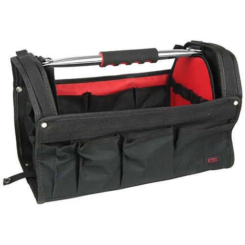 特徴 たっぷり収納、すっきり整理ができます。 道具、工具の持ち運び、収納。 フルオープンタイプで出し入れがスムーズで、使用しない時はコンパクトにたためます。 ハンドル付で持ち運びが楽に行えます。 マジックテープで水平器などの長尺工具も固定で...