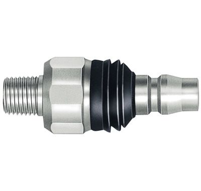 特徴 空気工具・機器類のホース接続用首振りプラグです。 手元角度が自由自在(屈曲範囲70°)になるので、狭い場所や上向きの作業でも工具類が楽に使用できます。 本体:鋼鉄(ニッケルメッキ) シールゴム:ニトリルゴム(NBR) 仕様 入数 1点...