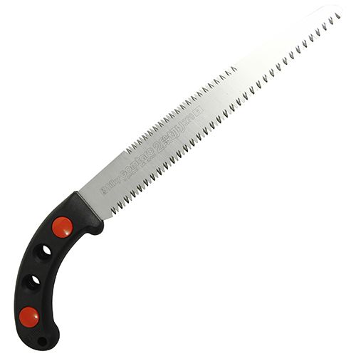 特徴 ●特徴: ・鞘入鋸。 ・刃の切れ味を最大限に引き出す「力強い挽き」を生み出す弧を描いたグリップ。 ・安全と機動力、繰り返しの収納やハードユースにも耐える高い剛性を備えた鞘。 ・細部までこだわり抜いた構造・材質と幾度も行った実使用環境で...
