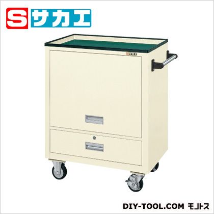 特徴 扉を閉めれば前面スッキリフラットに。 ●外寸：W700×D450×H880mm ●カラー：アイボリー ●均等耐荷重：280kg ●質量：43kg ●キャスター：100φゴム車 ●上段引出し3段 ●引出し内寸：浅引出し＝W569×D31...