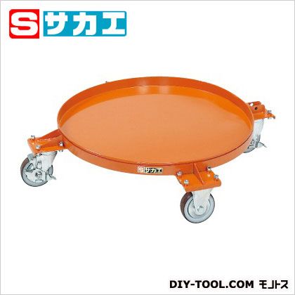 特徴 ドラム缶専用なので荷台からドラム缶が落ち難い ●外寸：H102mm ●カラー：オレンジ ●均等積載荷重：250kg ●質量：10kg ●キャスター：75φ ●クイックターン方式 ●外形寸法＝φ785 ●荷台有効寸法：φ605mm ●適...