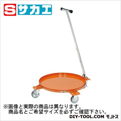 特徴 ドラム缶専用なので荷台からドラム缶が落ち難い ●外寸：H142mm ●カラー：オレンジ ●均等積載荷重：250kg ●質量：13kg ●キャスター：100φ ●クイックターン方式 ●外形寸法＝φ805 ●荷台有効寸法：φ605mm ●...