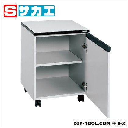 特徴 作業台脇の補助キャビネット。キャスター付で移動もできます。 ●外寸：W450×D450×H580mm ●カラー：グレー ●質量：20kg ●材質：メラミン仕上げ化粧ボード ●棚板寸法：W411×D330 ●ロッカー内寸：W410×D4...