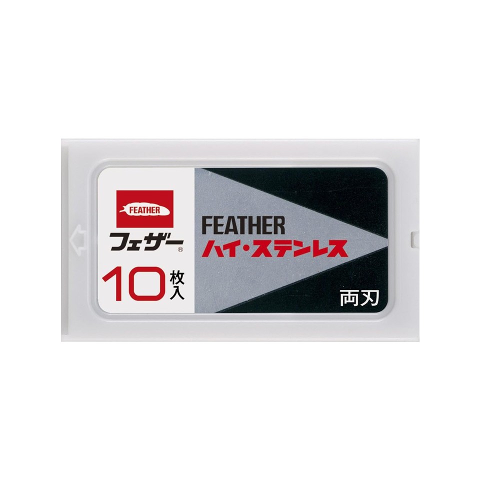製品について ブランド FEATHER フェザー アイテム FEATHER フェザー ハイ・ステンレス両刃 10枚入 FH-10 内容量 替刃10枚入 刃の数 両刃 原材料・成分 替刃：ステンレス刃物鋼 JAN 4902470050515 ...