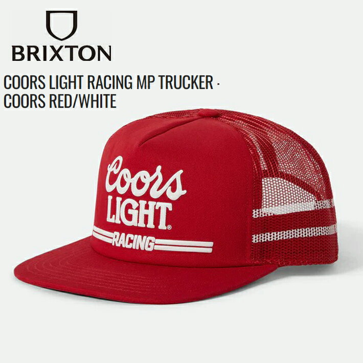 BRIXTON ブリクストン Brixton × Coors COORS LIGHT RACING MP TRUCKER - COORS RED/WHITE MP（ミディアムプロファイル）：癖の少ないベーシックな被り心地 【DESIGN】 ...