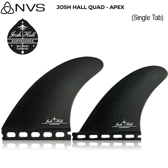 ■NVS SURF FINS Josh Hall Quad Fin (Single Tab) ジョシュ・ホール クワッドフィン Josh Hall クワッドは、大きなニュートラル フロント フィンと、 より小さく傾斜したトレーラー フィンの...