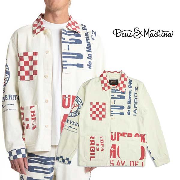 40%OFF!! Deus Ex Machine Fragile Work Chore COLOR / MULTI フラジャイル・ワーク・チョアは、クリーンなワークウェアと大胆なプリントの見事なコントラストだ。ボタンはがっしりとしていて、フ...