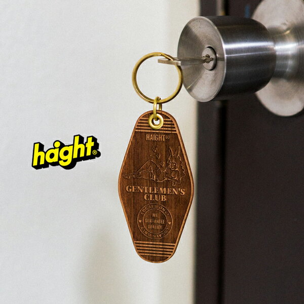 Haight Wooden Key Tag COLO0R / WOOD 1960〜1980年代頃アメリカのホテルやモーテルで実際に使われていたキーホルダーを木工で表現。RAT HOLE STUDIO作のアートワークを、緻密な削り出しの技術で...