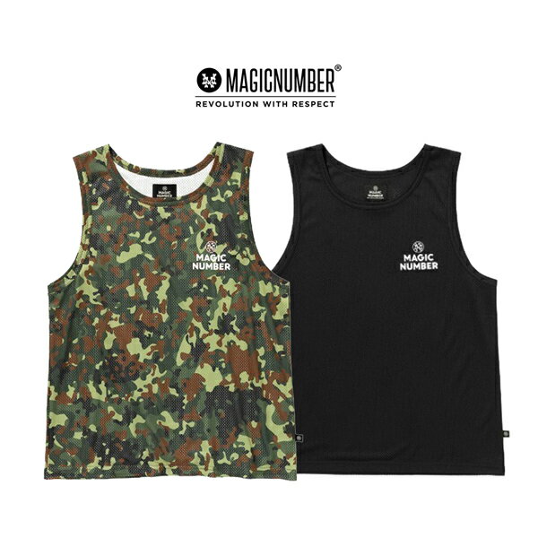 30%OFF!! Magic Number Stock Logo Mesh Tank COLOR / CAMO , BLACK 通気性に優れたメッシュ素材を採用したタンクトップ。 ストレスを感じさせない、ポリエステルの自然なストレッチ感でリ...