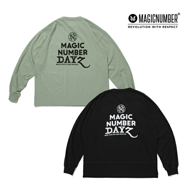Magic Number Stockdayz Us Cotton L/S T-Shirt COLOR / SAGE GREEN , BLACK -渡辺真史氏が手がけるセレクトショップ「DAYZ」とのコラボレーション- BEDWIN & TH...