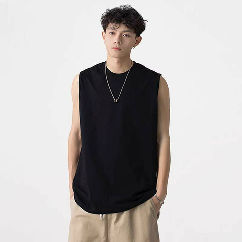 #127933; 男子力up・肩幅が広く見え】タンクトップの肩の上部にかかる布幅が広く、また身幅も広く取られているタンクトップはストリートな着こなしを目指したいメンズにオススメ。身体の線が細い方は タンクトップを着て、このゆったりとしたデザ...