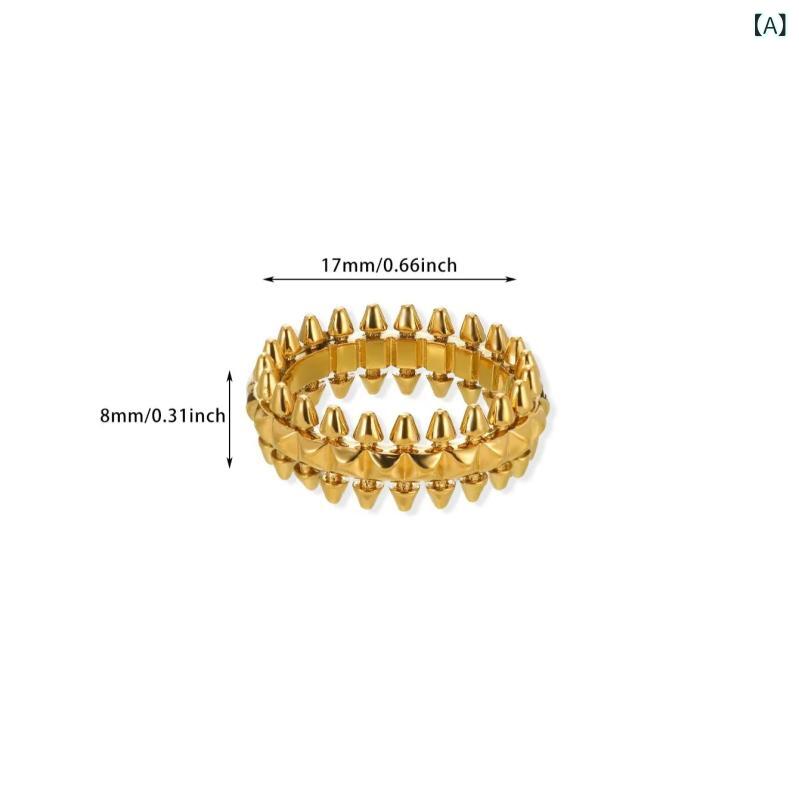 ・カテゴリ: アクセサリー・アイテム: オープンリング・リング調整: 可能・素材: ステンレス・加工: 電解メッキ・デザイン: 幾何学型・流行要素: ライン、面取り四角粒・テイスト: インスタ風・スタイル: 個性派トレンド・対象: 女性・カ...