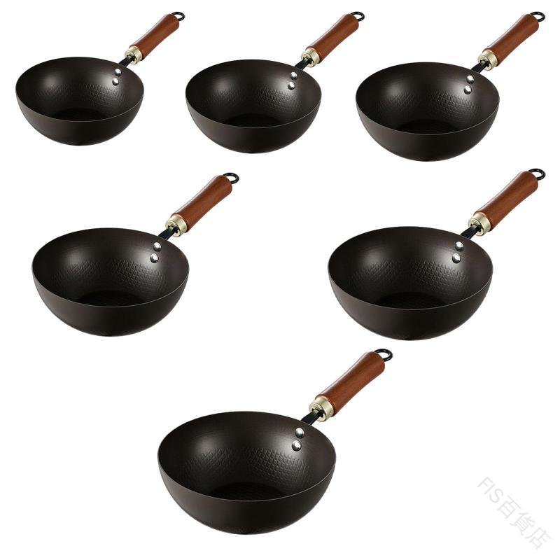 説明:【材料：この非スティック中華鍋は、洗練された鉄材料、滑らかで非焦げられていない表面、焦げ付き防止、深いポットのデザイン、厚い底部と薄い壁で作られており、熱を均等かつ迅速に伝導します幅が広く底が広く、この小さな中華鍋は、材料のオリジナル...