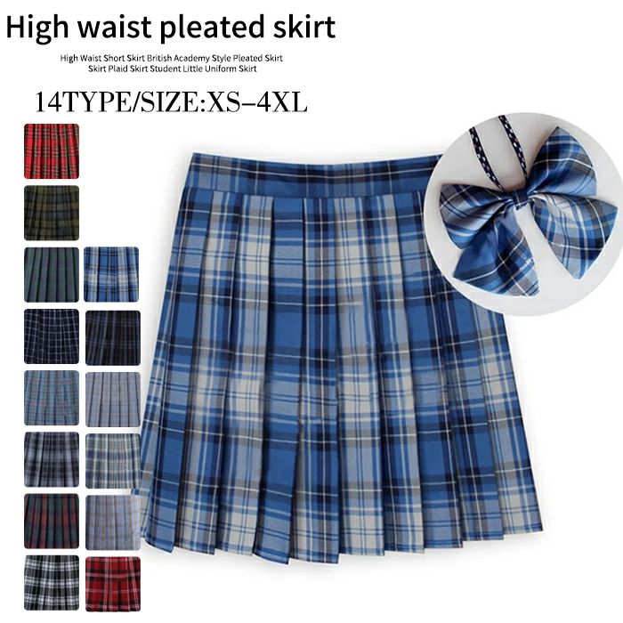 商品名：チェック柄プリーツスカート 商品説明：【人気商品】高品質　大好評・カラー・サイズ展開豊富なスクールスカート。学生制服にも、なんちゃって制服にもおすすめです。 素材：ポリエステル サイズ：XS-4XL タイプ：14種類 セット内容：ス...
