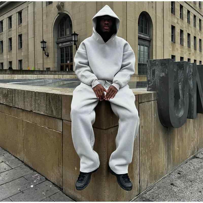 ・カテゴリ: メンズカジュアルセットアップ・スタイル: ユニセックス・厚さ: 裏起毛・トップスタイプ: ジャケット・トップス袖丈: 長袖・フード: フード付き・パンツ丈: ロング・カラー展開: ライトグレー、ブラック、アーミーグリーン、ダー...