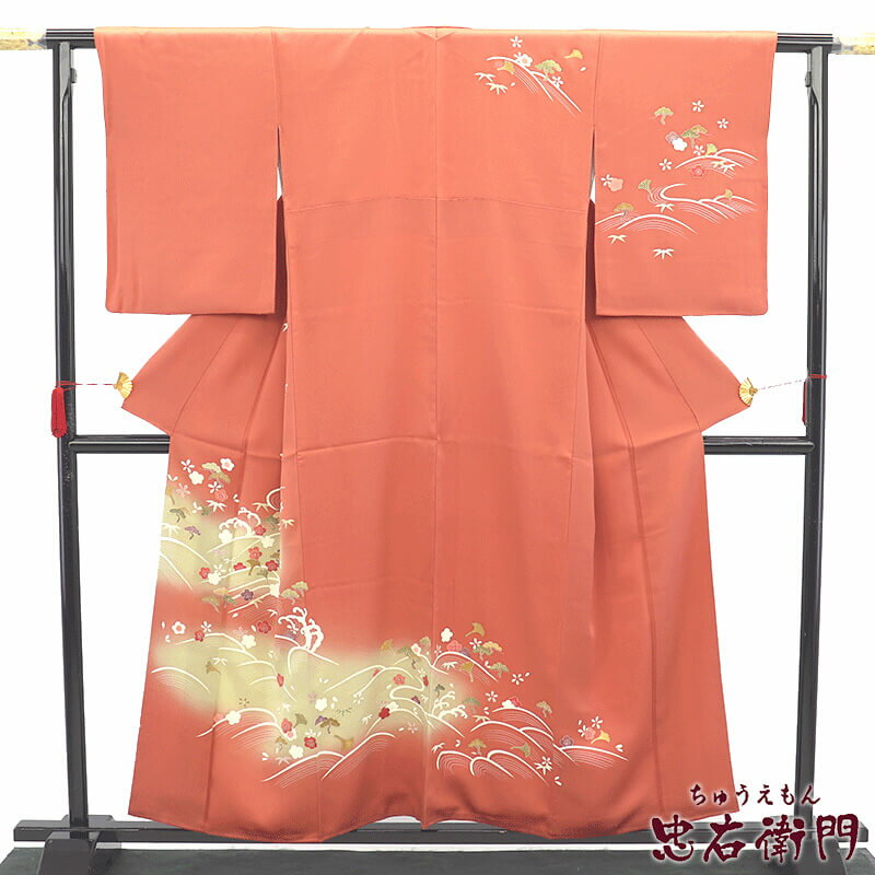 楽天市場】オレンジ色(種類(着物)付下げ)(和服|レディース 楽天市場】オレンジ色(種類(着物)付下げ)(和服|レディース