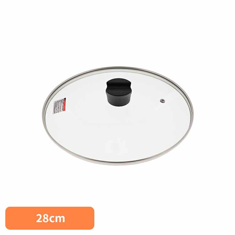 ■商品サイズ（cm）幅約28.5×奥行約28.5×高さ約7■商品重量約0.71kg■材質本体/全面物理強化ガラス（蒸気穴付）、ツマミ：フェノール樹脂料理のでき具合がよくわかるガラス蓋です。つまみの上に菜箸やお玉が置ける便利なタイプです。サイ...