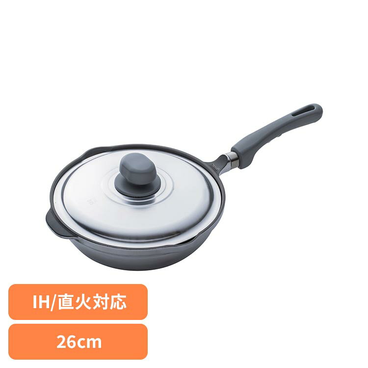 ■商品サイズ（cm）幅約50.3×奥行約28×高さ約13.7（内径：26）■商品重量約1.6kg■材質アルミニウム合金■容量3.5L■熱源オール熱源■安全・品質認証マークSG（製品安全協会認定）ロングセラー。無水鍋（R）の技術を活かした無水...
